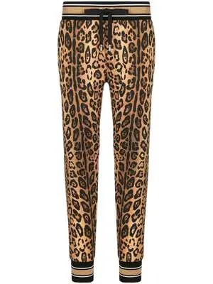 Dolce & Gabbana Leopard-print Cotton Track Pants