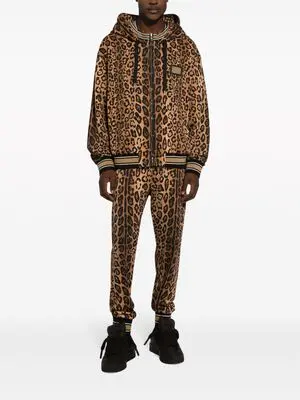 Dolce & Gabbana Leopard-print Cotton Track Pants