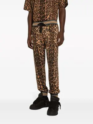 Dolce & Gabbana Leopard-print Cotton Track Pants