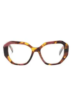 Prada Geometric-frame Glasses - Pink