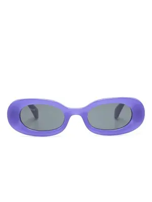 Off-White Amalfi Oval-frame Sunglasses - Purple
