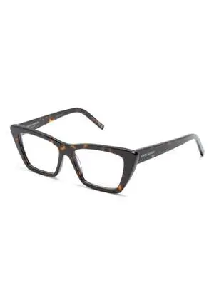 Saint Laurent Mica Cat-eye Frame Glasses - Brown