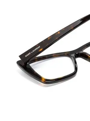Saint Laurent Mica Cat-eye Frame Glasses - Brown