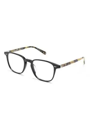 Oliver Spencer Nev Square-frame Glasses - Black