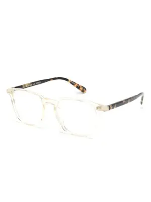 Oliver Spencer Nev Square-frame Glasses - Brown