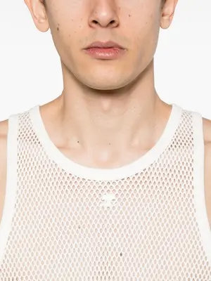 COURREGES Ac Mesh Tank Top - White