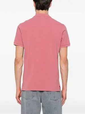 C.P. COMPANY Logo-embroidered Polo Shirt - Pink