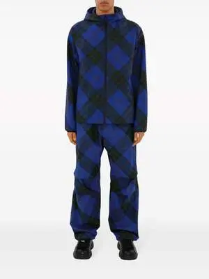 Burberry House Check Hooded Jacket - Blue