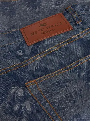 Etro Jacquard Denim Bermuda Shorts