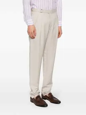 Canali Mid-rise Tapered Trousers
