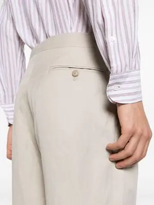 Canali Mid-rise Tapered Trousers