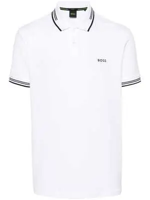 BOSS Logo-print Polo Shirt - White