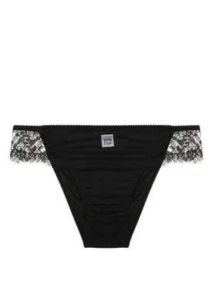 Dolce & Gabbana Floral-lace Briefs - Black