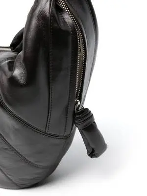 LEMAIRE Fortune Croissant Leather Shoulder Bag - Brown
