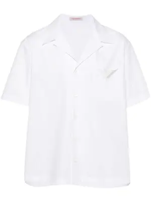 Valentino Garavani V-logo Cotton Shirt - White