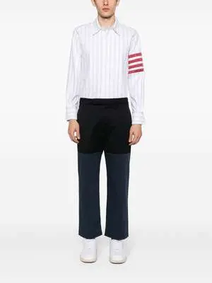 Thom Browne Unconstructed Combo Straight-leg Trousers - Blue