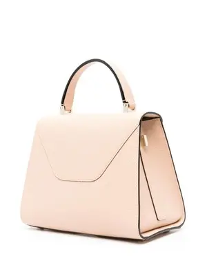 VALEXTRA Iside Pebbled-leather Crossbody Bag - Neutrals