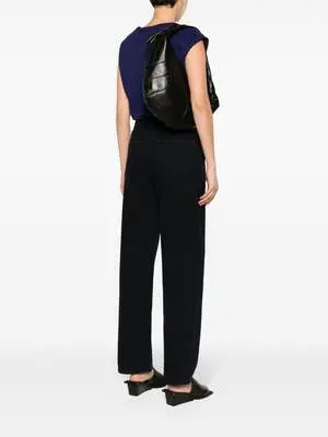 LEMAIRE Fortune Croissant Bag In Nappa Lambskin Leather - Black