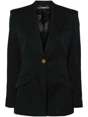 Versace Medusa-button Single-breasted Blazer - Black