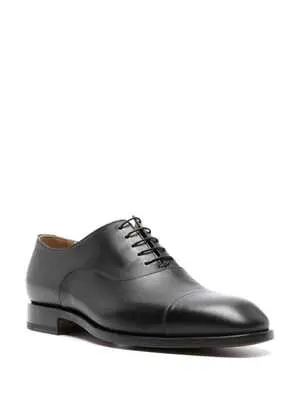 SCAROSSO Salvatore Leather Oxford Shoes - Black