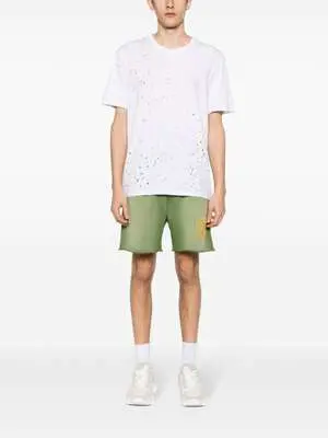 Amiri Logo-embellished Cotton Track Shorts