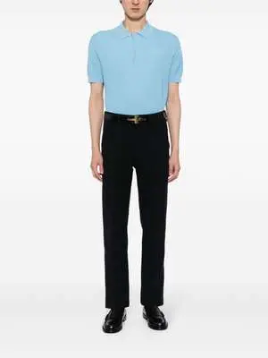 TOM FORD Knitted Short-sleeve Polo Shirt