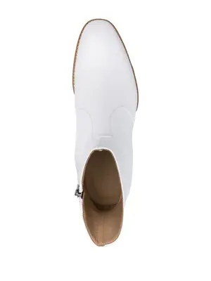 SCAROSSO X Warren Alfie Baker Leather Boots - White
