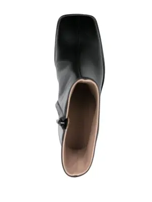SCAROSSO Tara Leather Ankle Boots