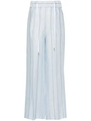 Peserico Striped Wide Leg Trousers