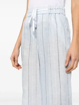 Peserico Striped Wide Leg Trousers
