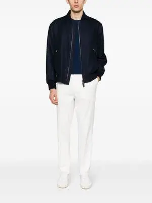 Brioni Brushed-effect Twill Bomber Jacket