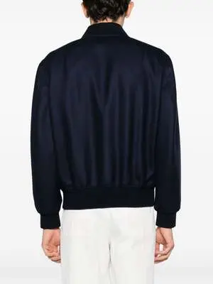 Brioni Brushed-effect Twill Bomber Jacket
