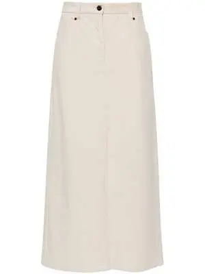Brunello Cucinelli Corduroy Maxi Skirt - Neutrals