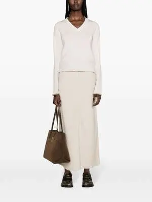 Brunello Cucinelli Corduroy Maxi Skirt - Neutrals