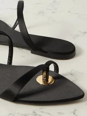 Saint Laurent Tanger Satin Sandals