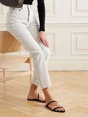 Saint Laurent Tanger Satin Sandals
