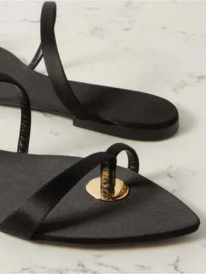 Saint Laurent Tanger Satin Sandals