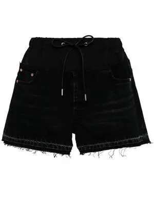 Sacai Drawstring-waist Denim Shorts