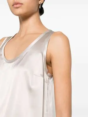 Brunello Cucinelli Satin Tank Top