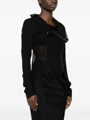 Rick Owens Naska Silk-georgette Jacket - Black