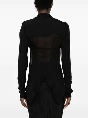 Rick Owens Naska Silk-georgette Jacket - Black