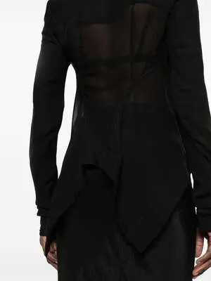Rick Owens Naska Silk-georgette Jacket - Black