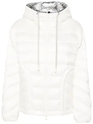 Moncler Delfo Hooded Down Jacket - Neutrals