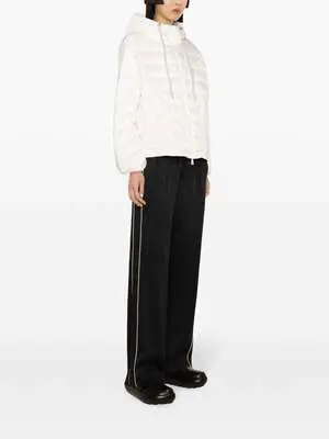 Moncler Delfo Hooded Down Jacket - Neutrals