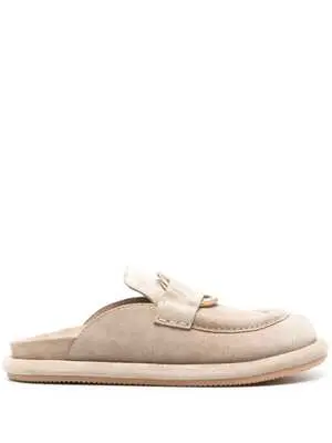 Moncler Bell Suede Mules - Neutrals