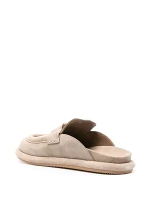 Moncler Bell Suede Mules - Neutrals