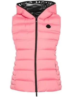 Moncler Logo-appliqué Padded Gilet - Pink