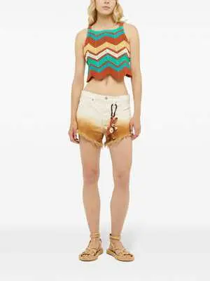 Alanui Kaleidoscopic Chevron Knit Top
