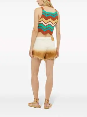 Alanui Kaleidoscopic Chevron Knit Top