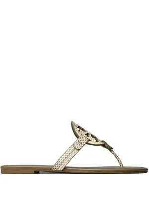 Tory Burch Miller Leather Sandals - Neutrals